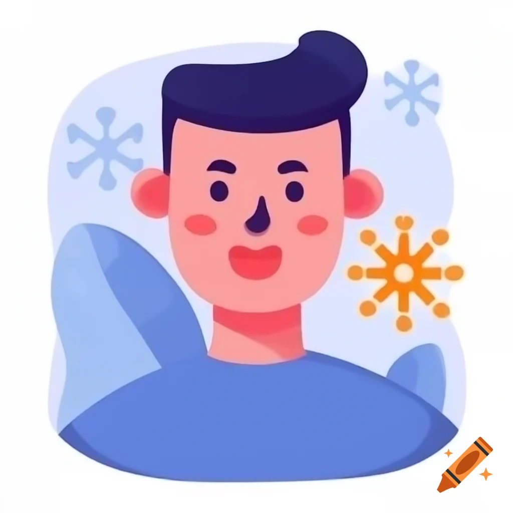 Cute cartoon man expressing confusion on Craiyon