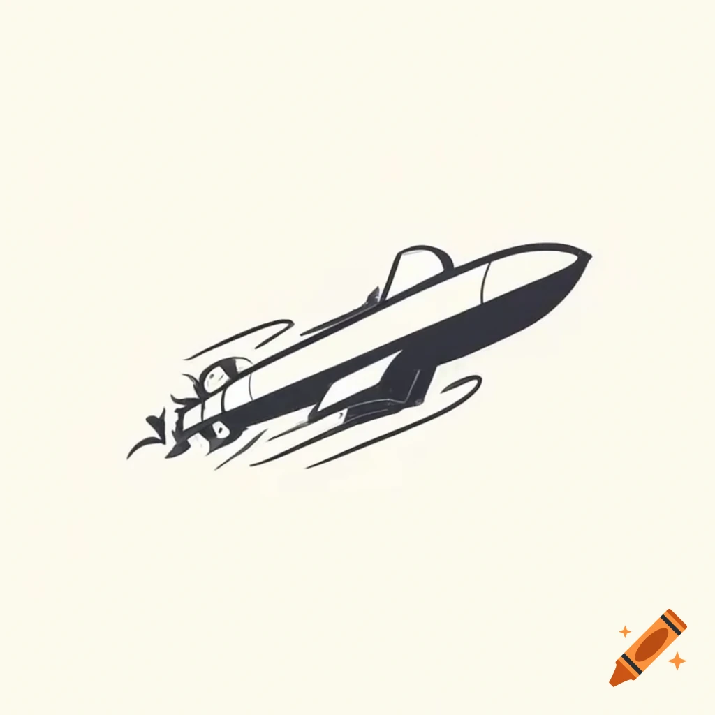 Torpedo striking warship logo on Craiyon