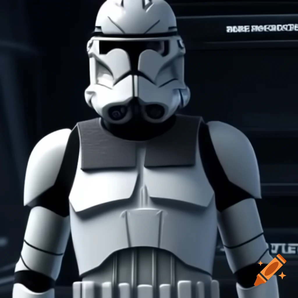 Illustration of Star Wars Clone Trooper armor, front and back views ...