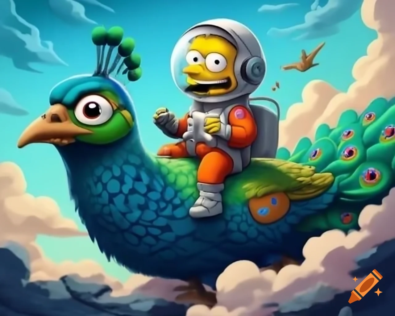 Mario bros and homer simpson hosting a podcast on Craiyon