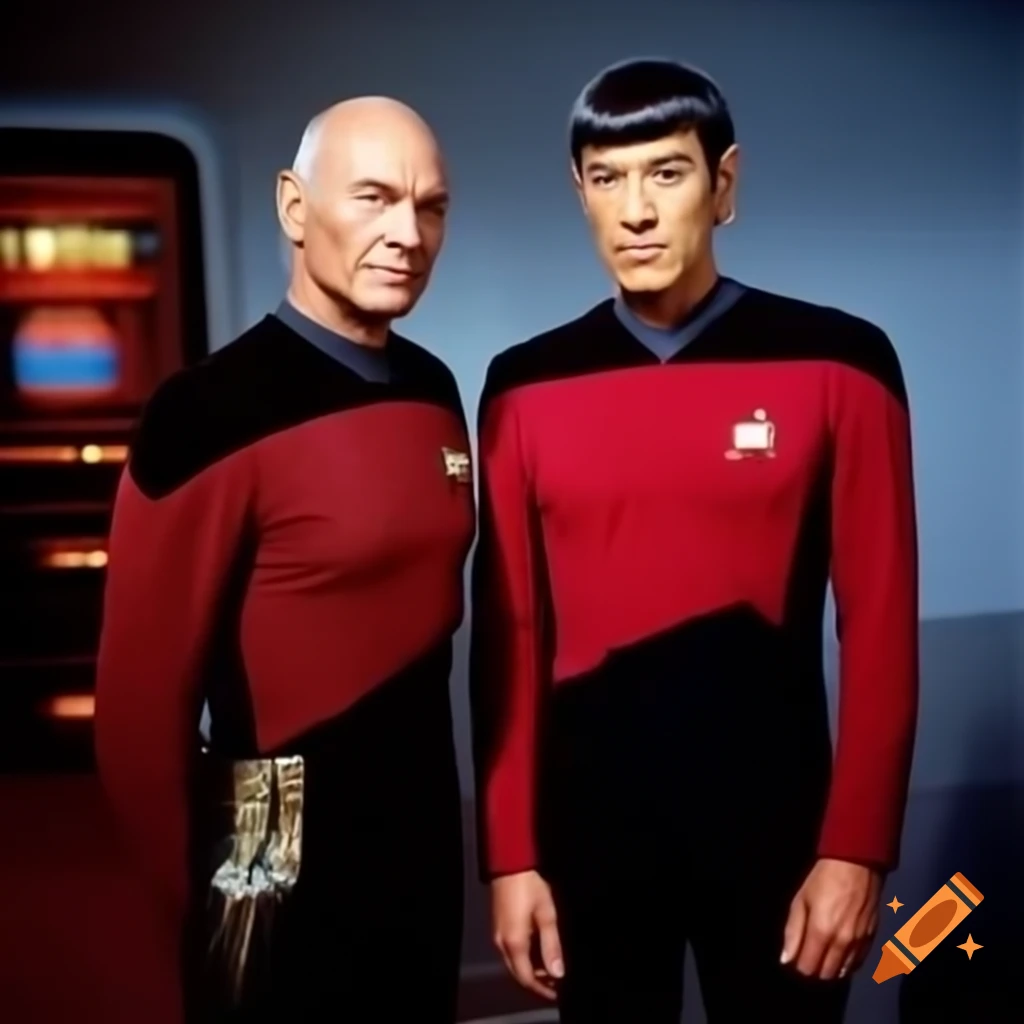 Captain jean-luc picard in classic star trek uniform on Craiyon