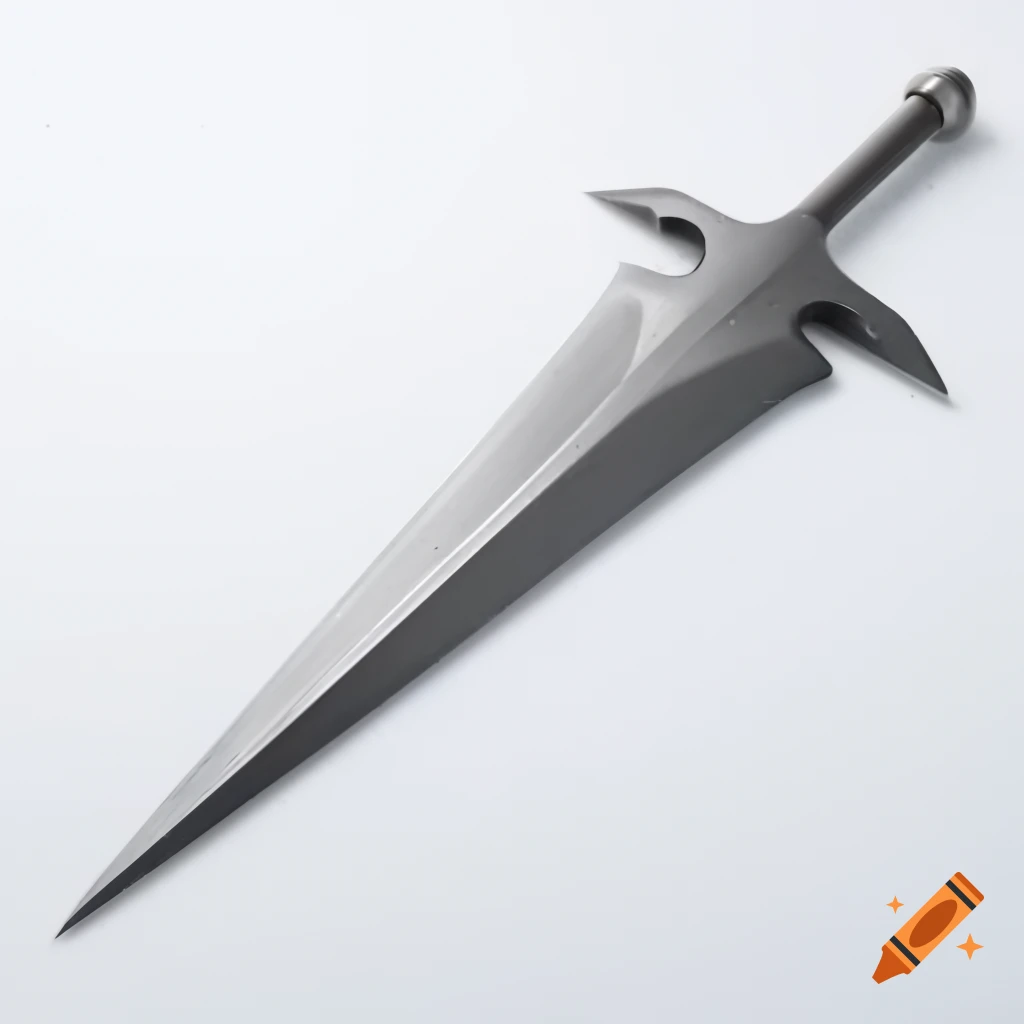 Fantasy wavy twist blade dagger on white background on Craiyon