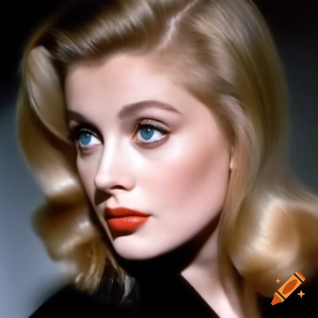 Hyper-realistic retro portrait of beautiful european actress from 1963 ...