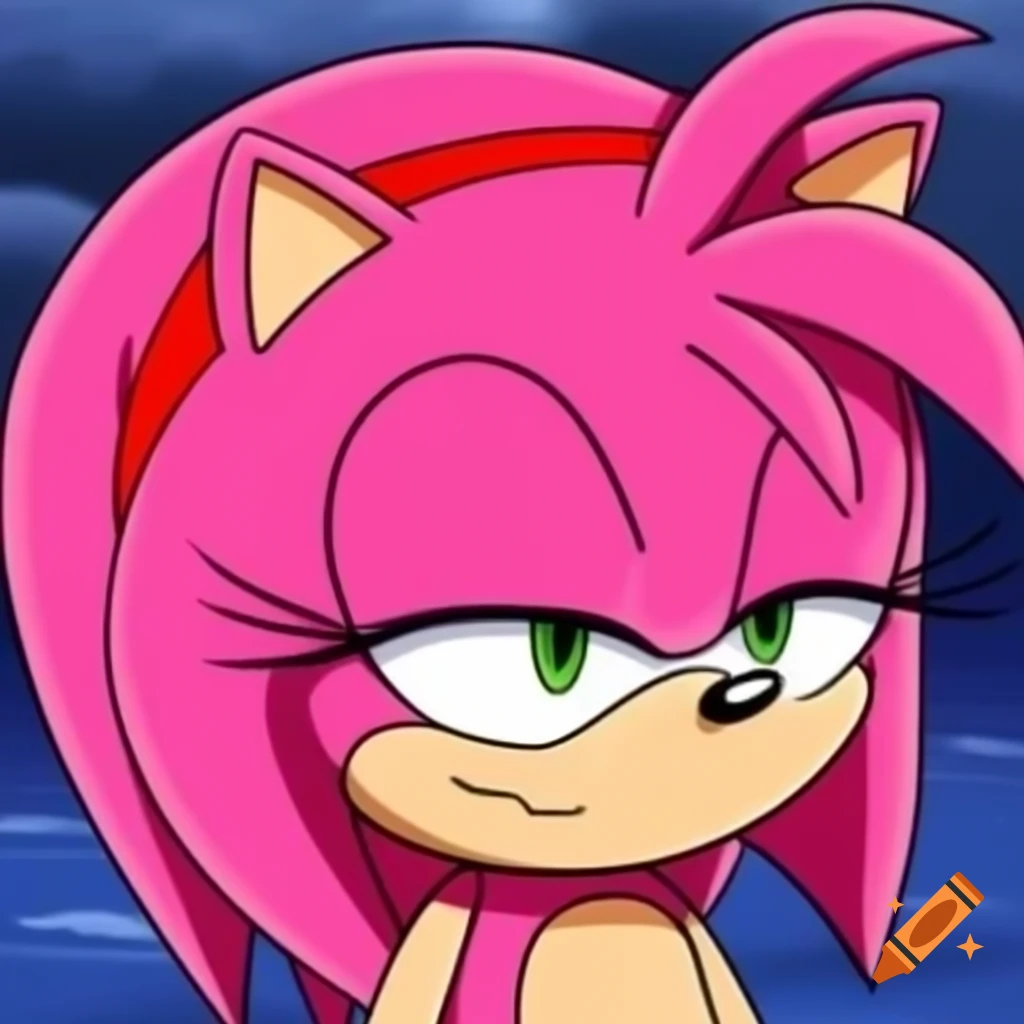 Hot pink female character inspired by sonic the hedgehog on Craiyon