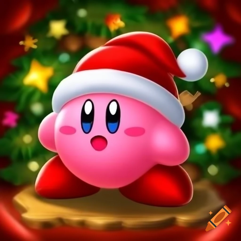 Kirby character dressed as a firefighter on Craiyon