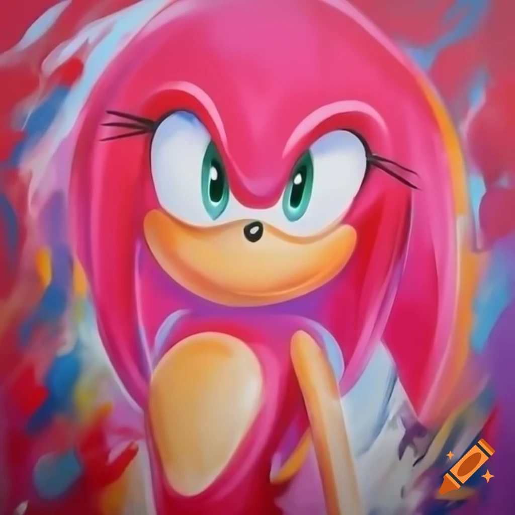 Hot pink female character inspired by sonic the hedgehog on Craiyon
