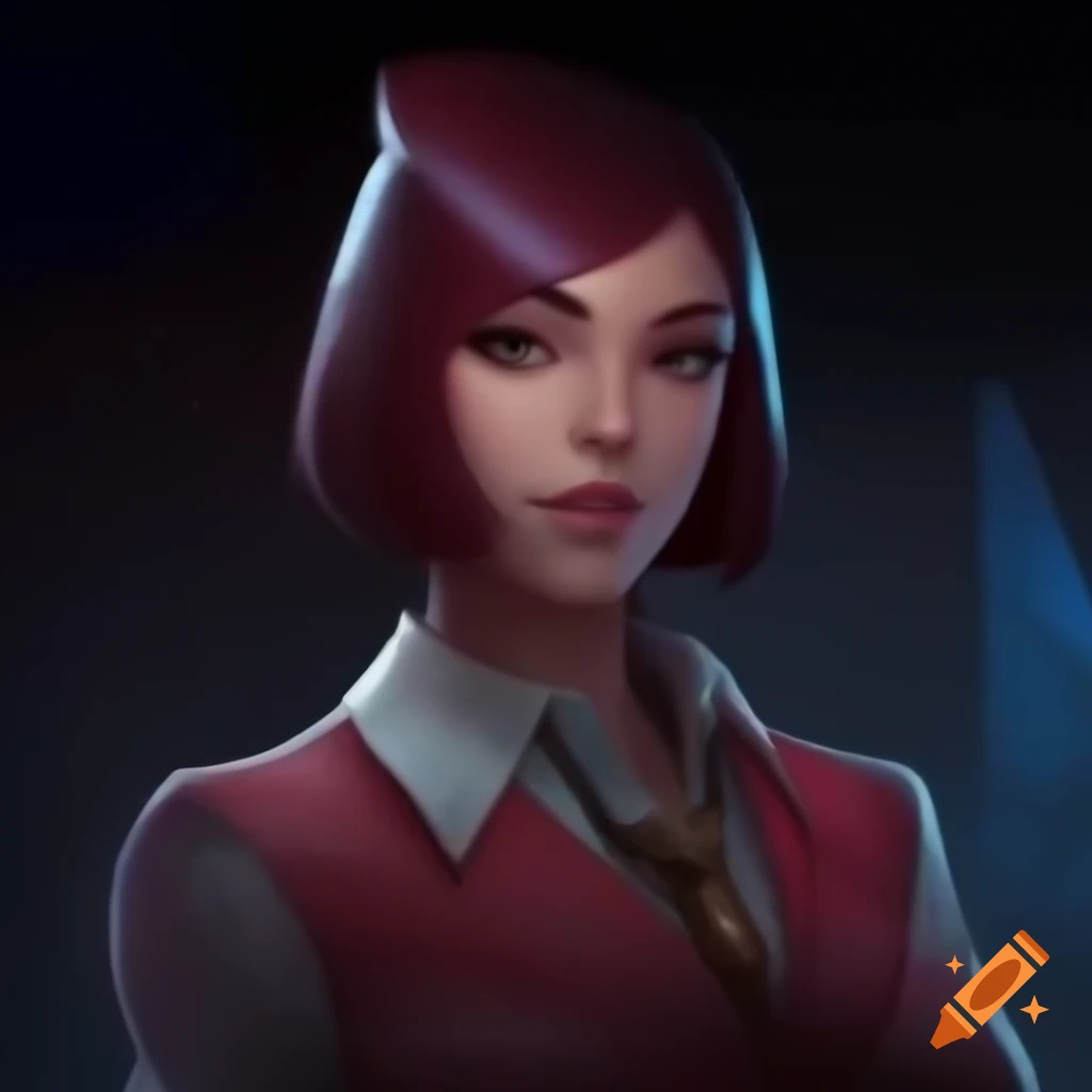 Female archon 'loudly agreeable jessica' in keyforge art style on Craiyon