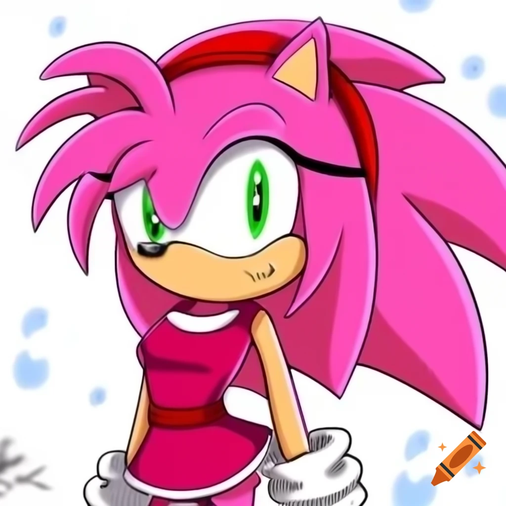 Hot pink female Sonic the Hedgehog character on Craiyon
