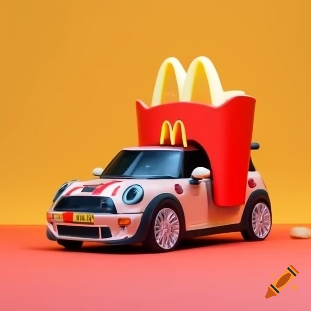 Mini Cooper designed as McDonald's Happy Meal box on Craiyon