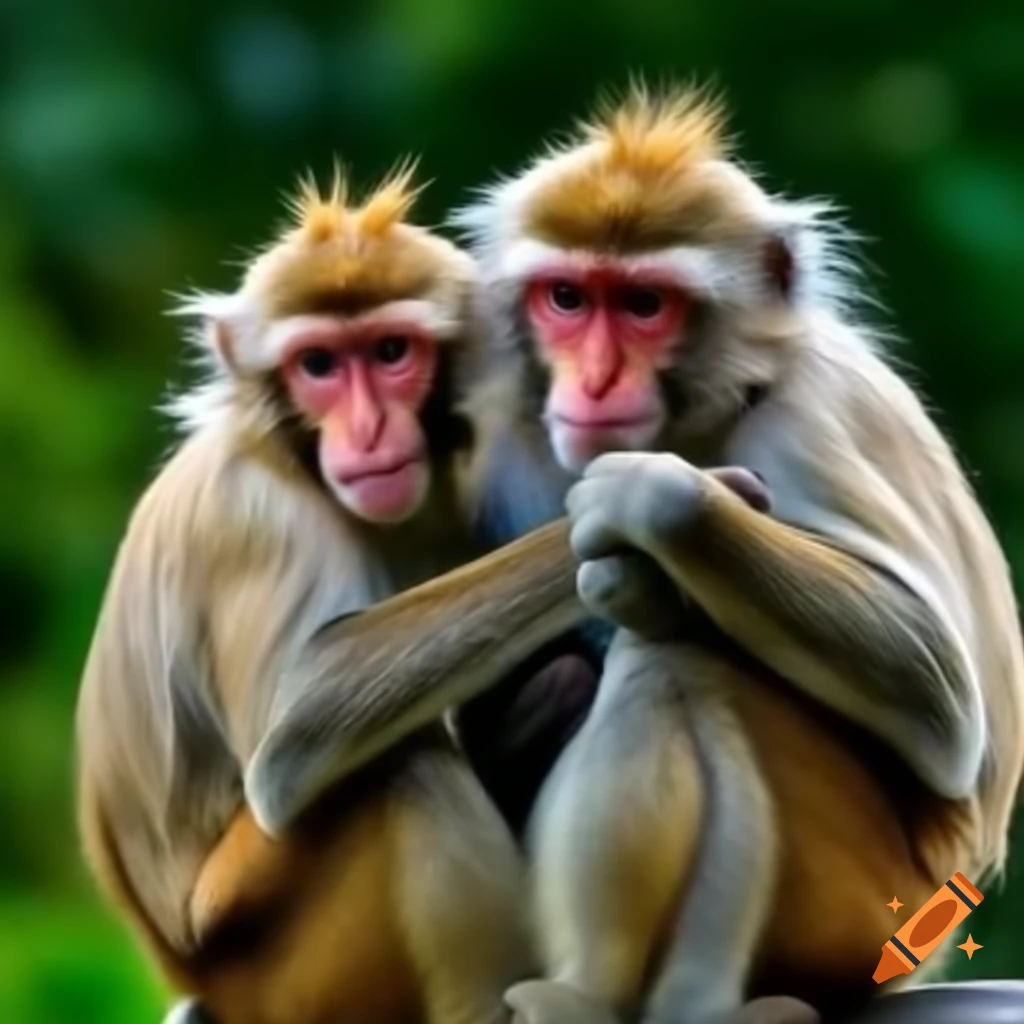 Monkey playing music on Craiyon