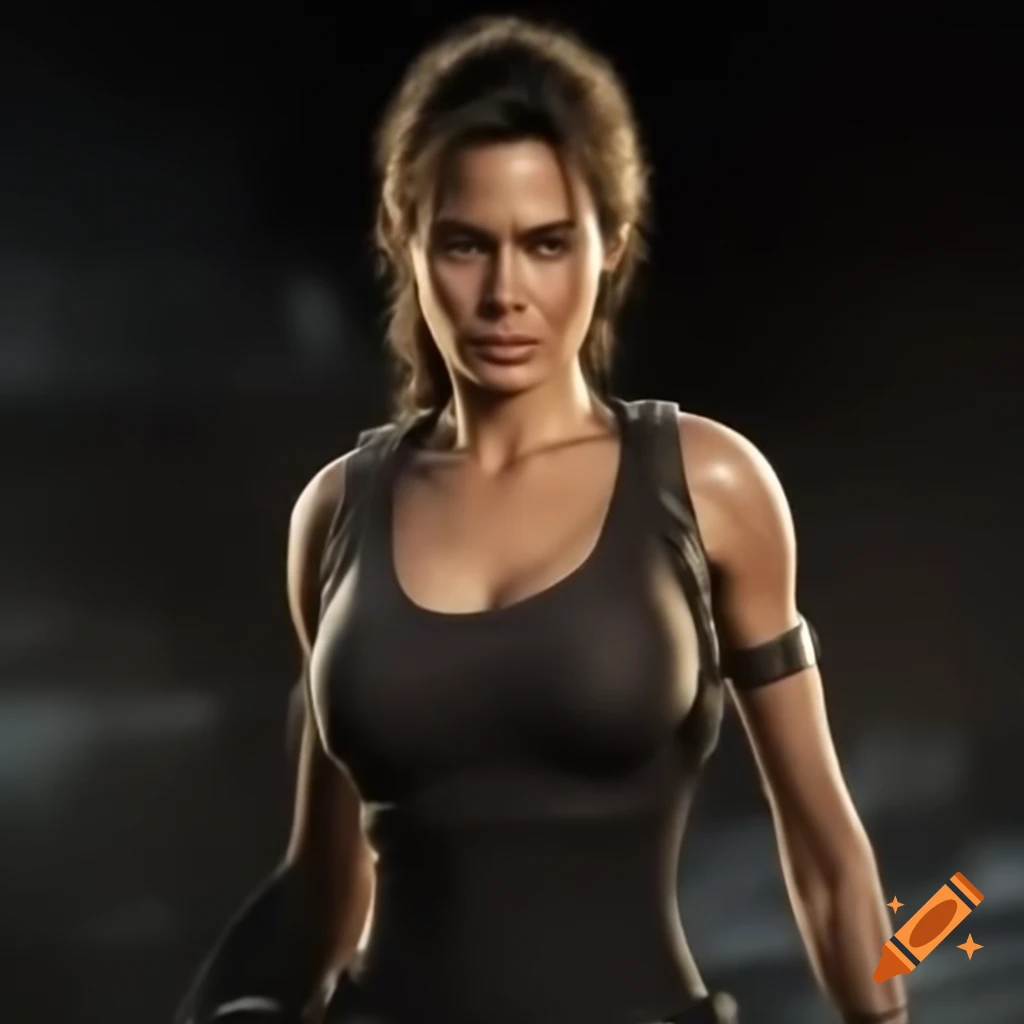 Stunning portrait of Lara Croft character embodying empowerment and ...