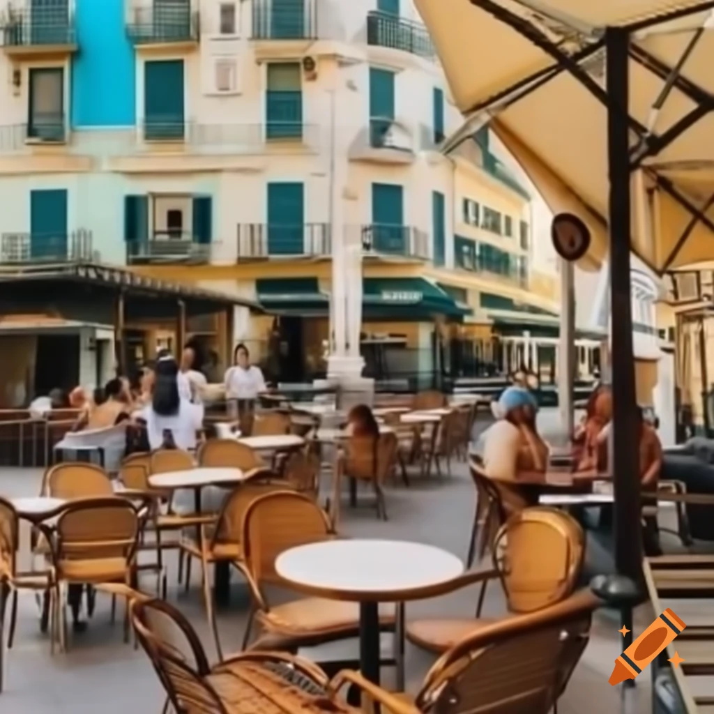 Exterior wall of a cafe on Craiyon