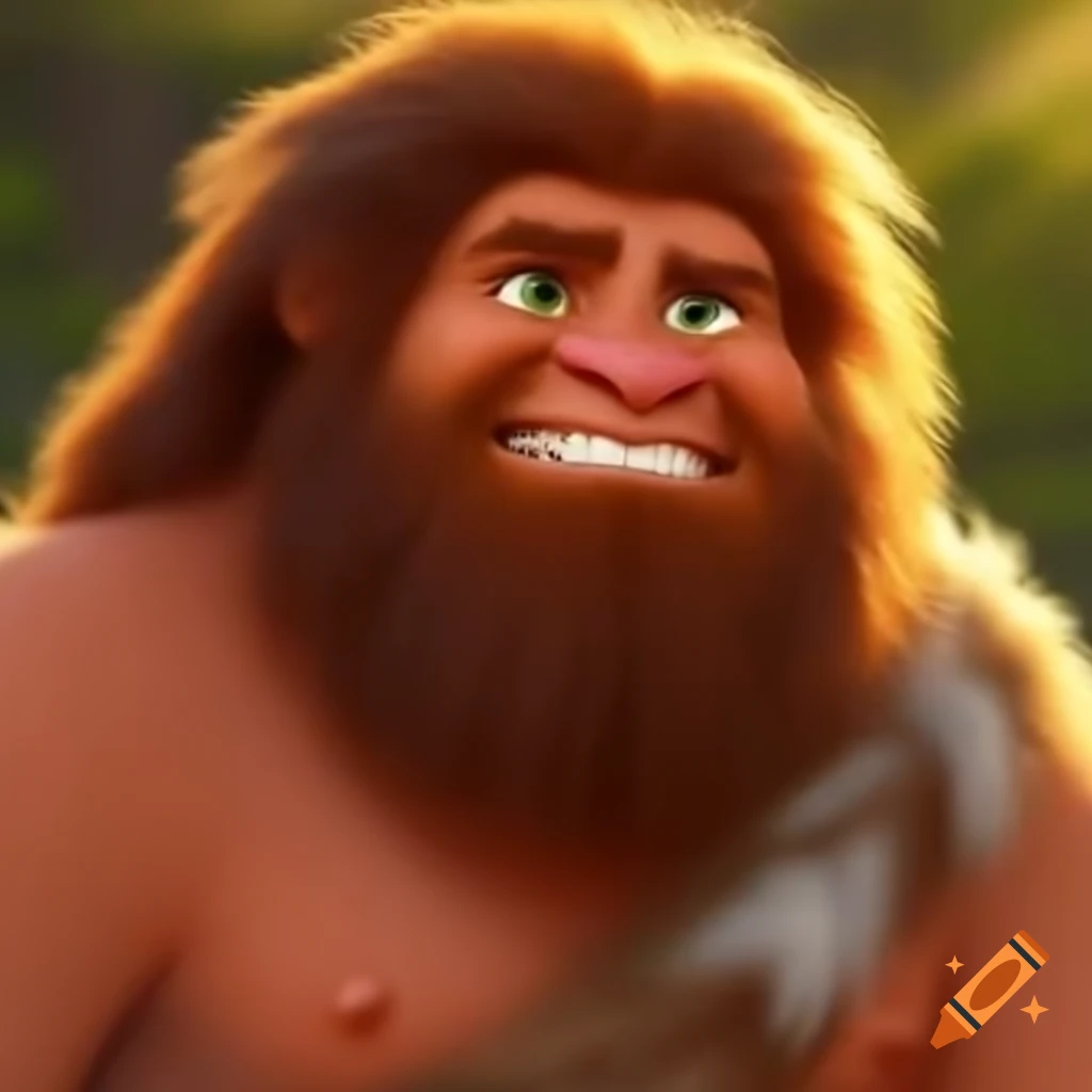 Caveman character representation on Craiyon