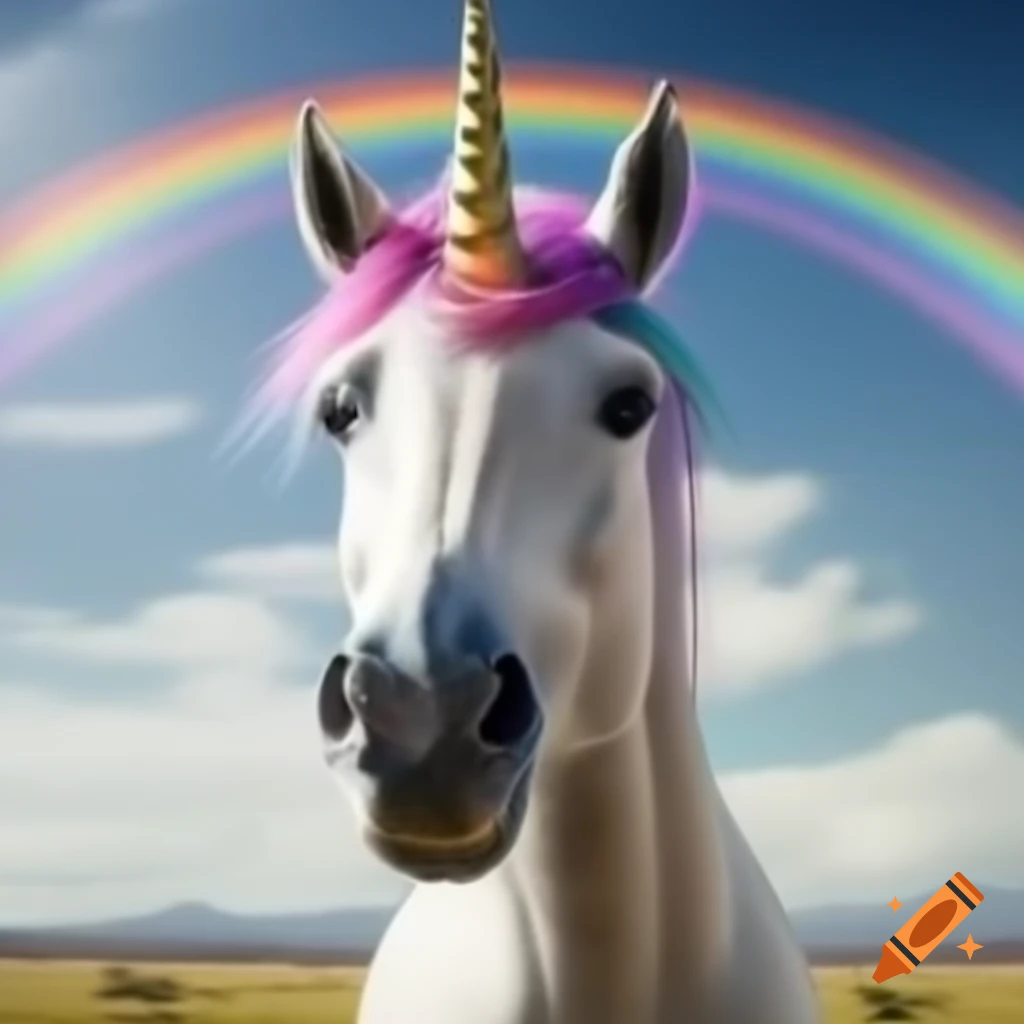 Whimsical rear view of a unicorn playfully in mud on Craiyon