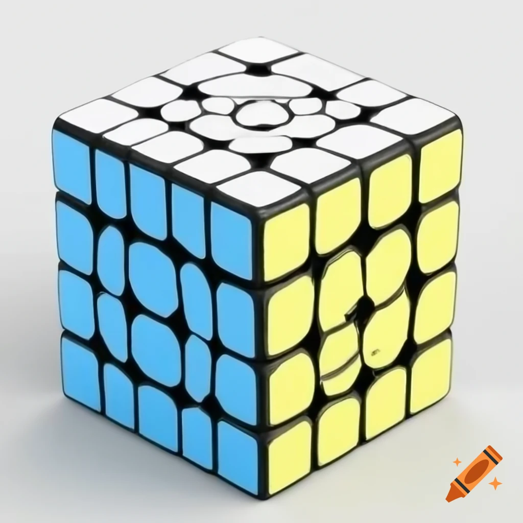 Rubik's Cube illuminated by lightning on Craiyon