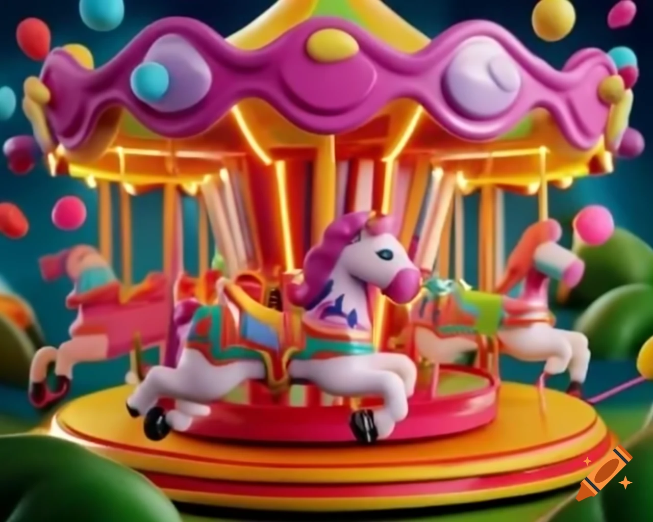 Colorful logo for 'LITTLE LAND OF FUN THEME PARK' with amusement park ...