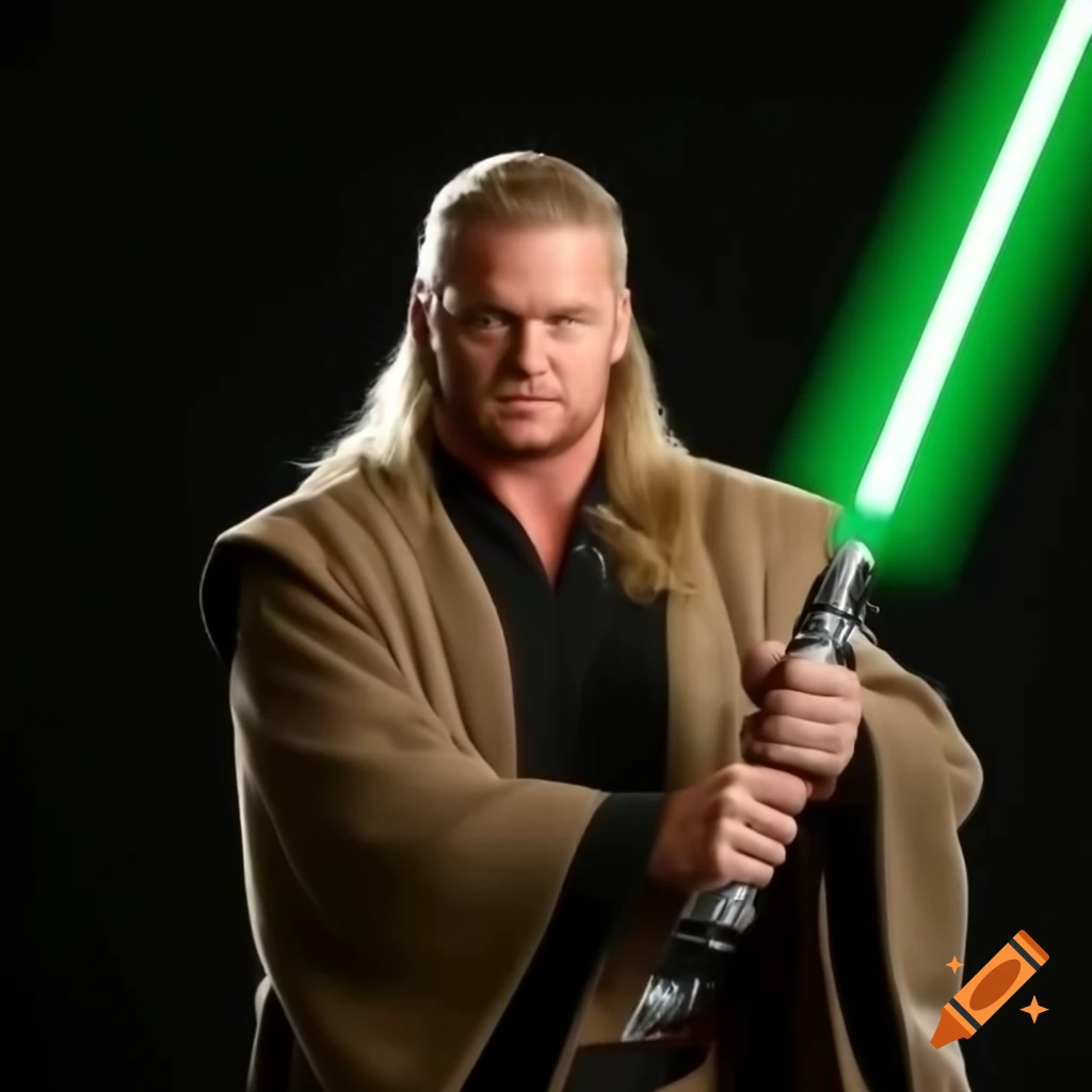 Tupac shakur dressed in jedi robe holding a purple lightsaber on Craiyon