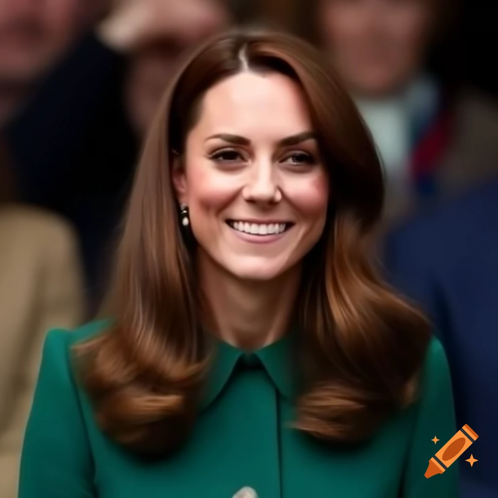 Kate Middleton wearing saree with pallu down on Craiyon