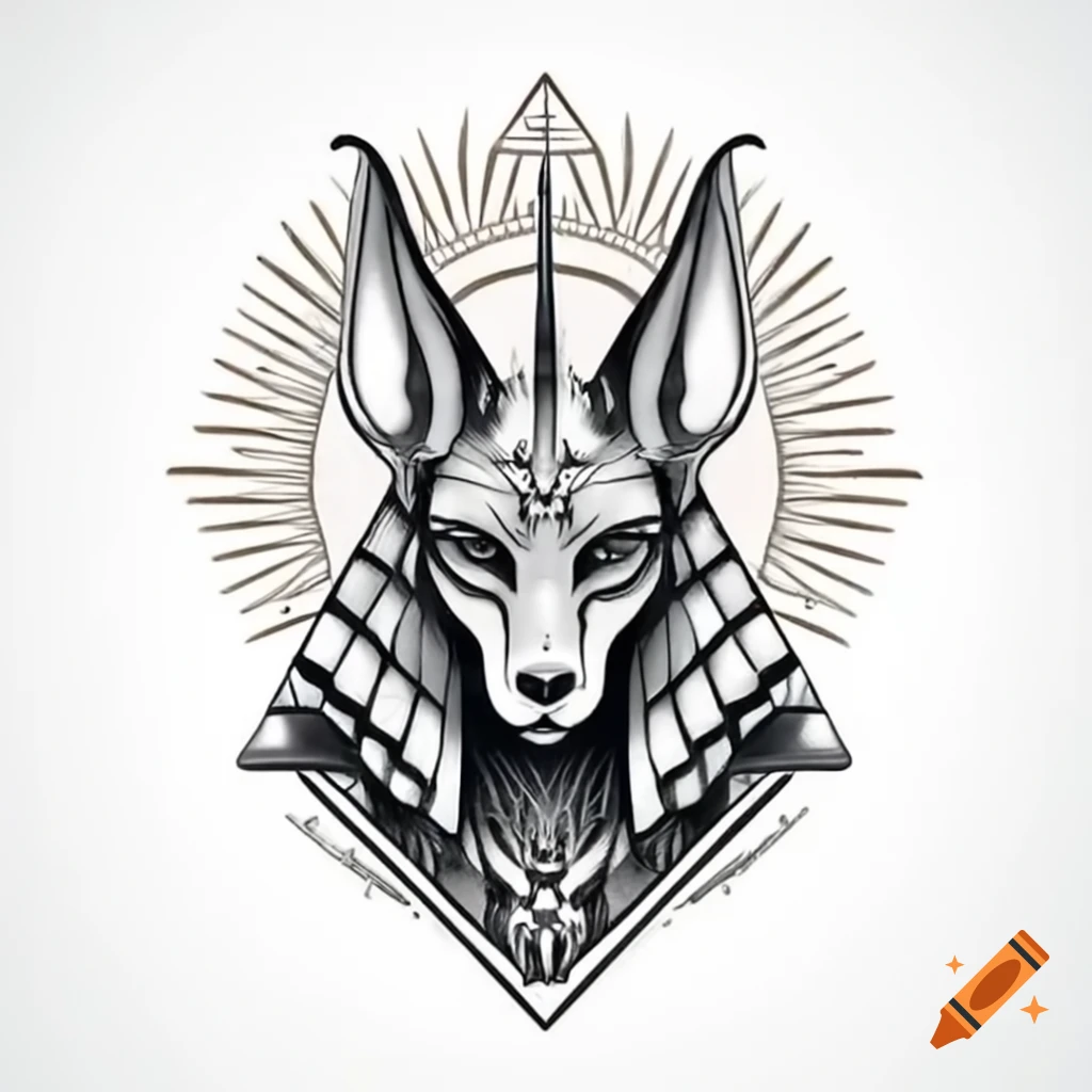 Anubis Tattoo Drawing