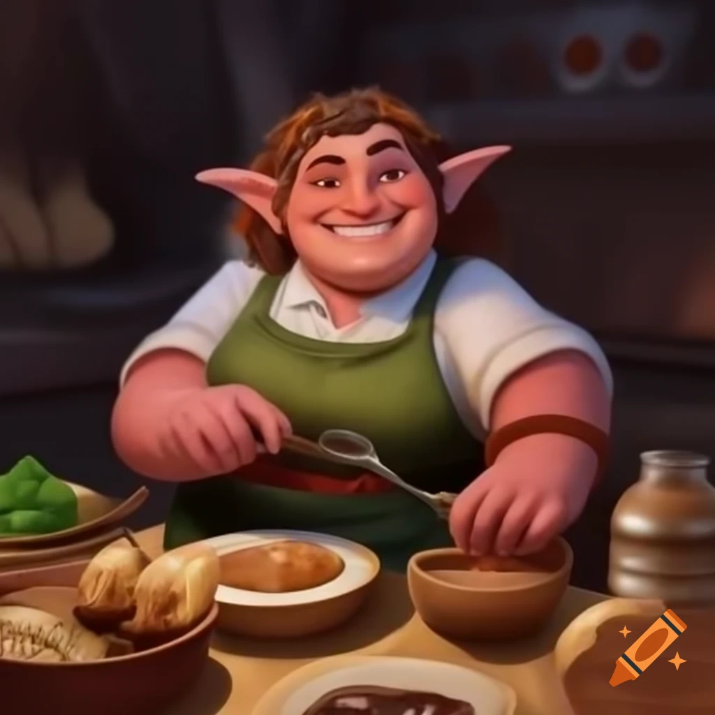 Cheerful rotund halfling known for delicious meals and warm hospitality ...