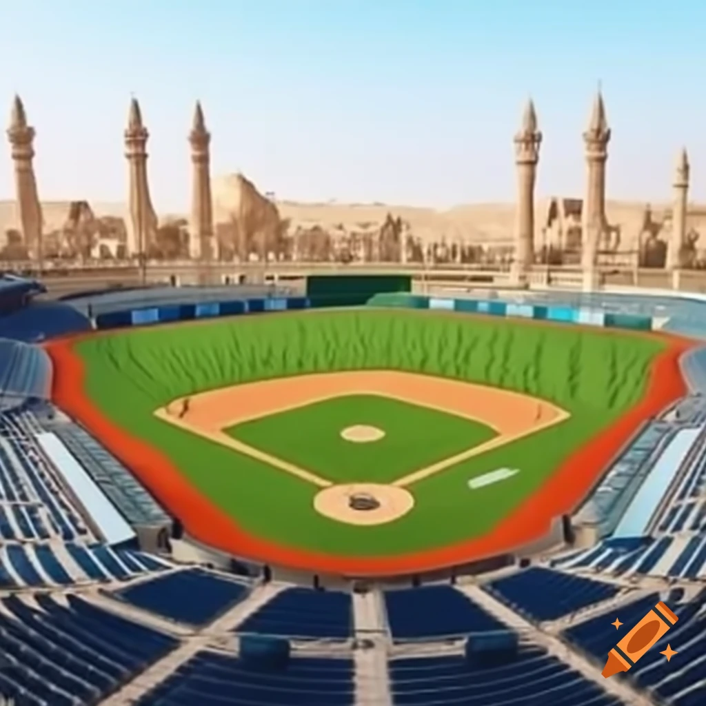 Baseball stadium design inspired by ancient egypt on Craiyon
