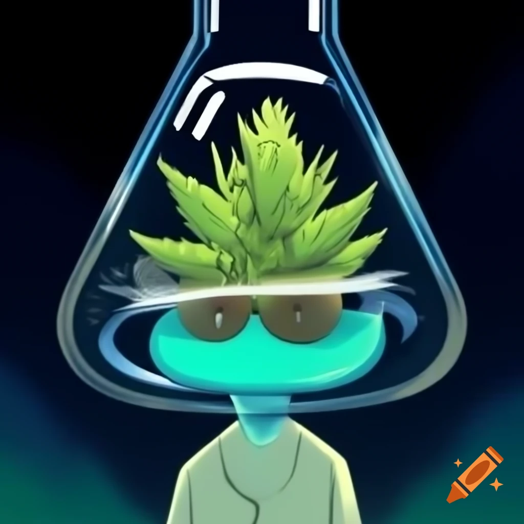 Animated character with cannabis plant instead of human head on Craiyon Animated character with cannabis plant instead of human head on Craiyon