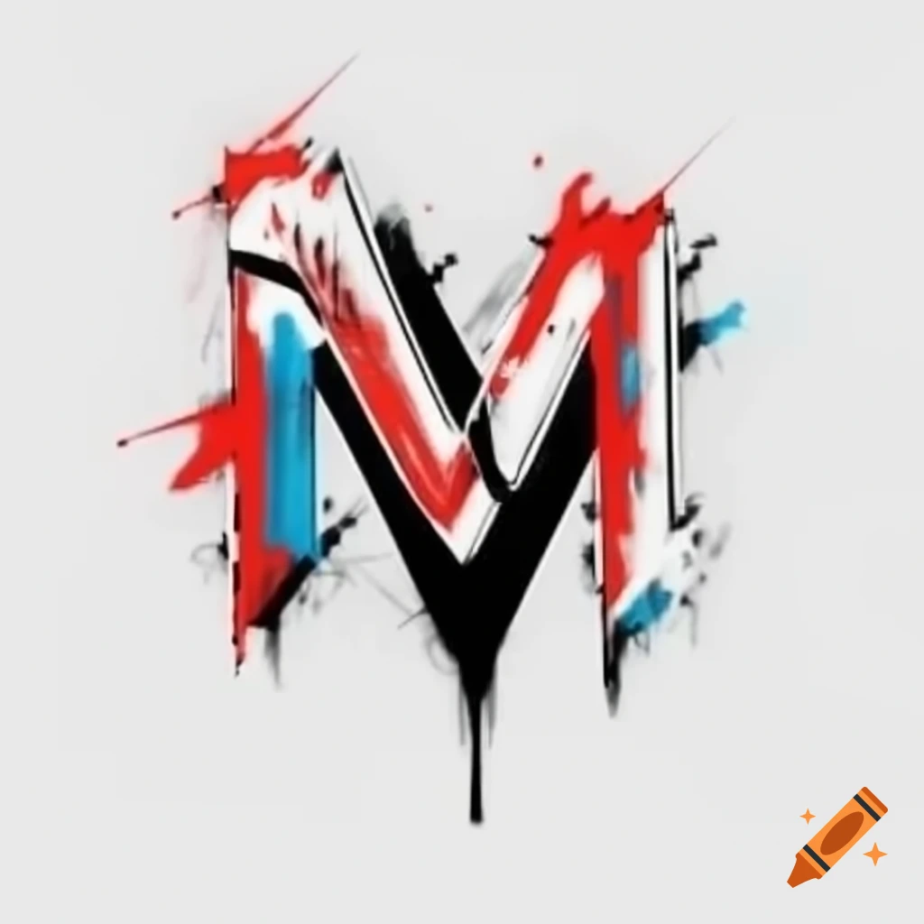 Graffiti letter m logo design on Craiyon