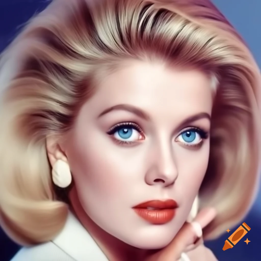 Hyper-realistic photograph of a european actress from 1963 with ...