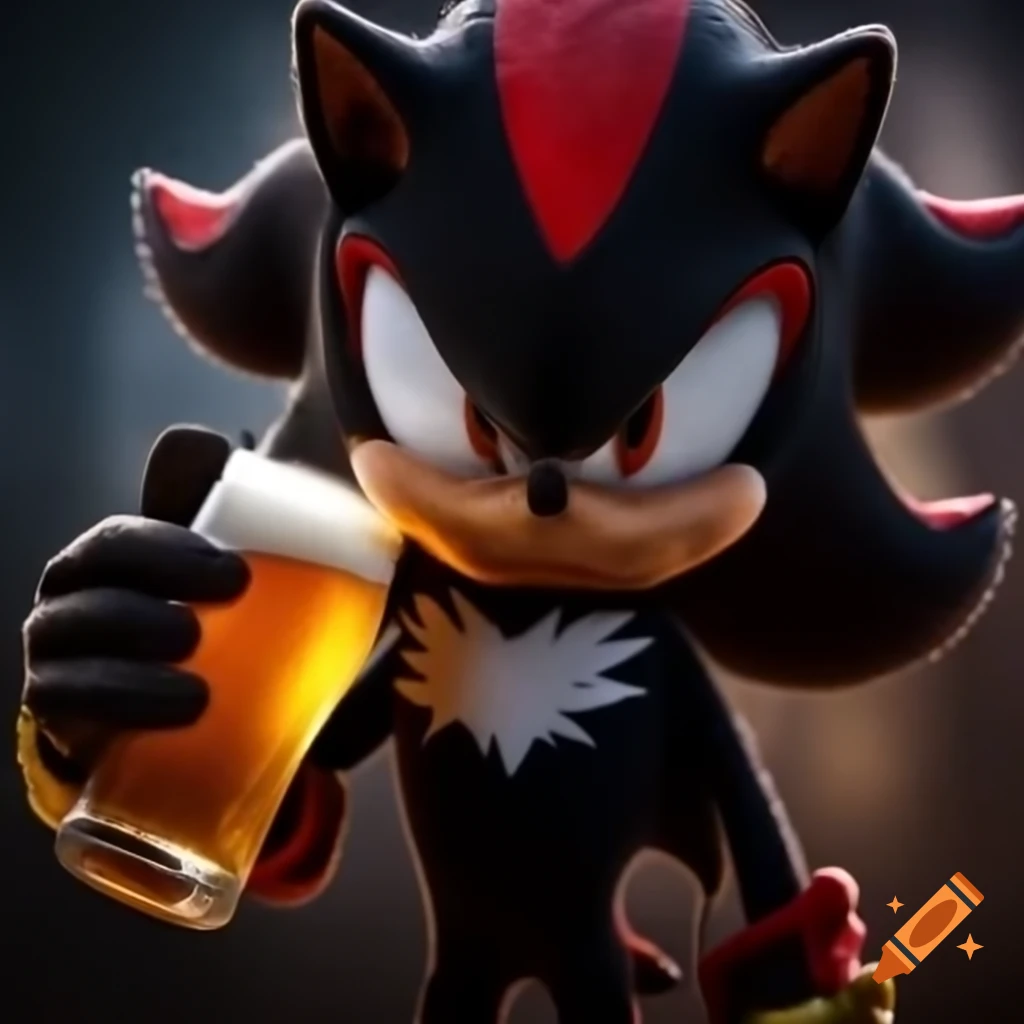 Shadow the Hedgehog with Tweety Bird on his shoulder in a peaceful ...