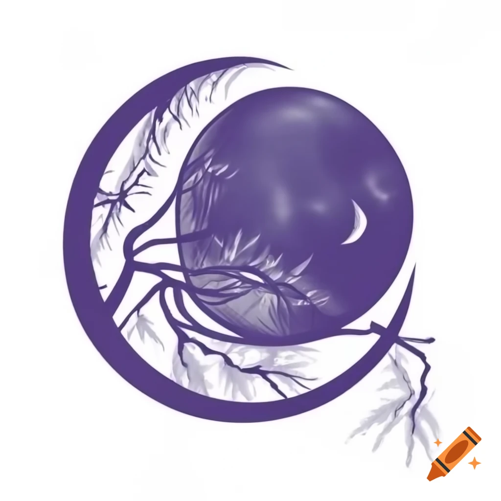 Midnight moon illuminating a forest grove on Craiyon