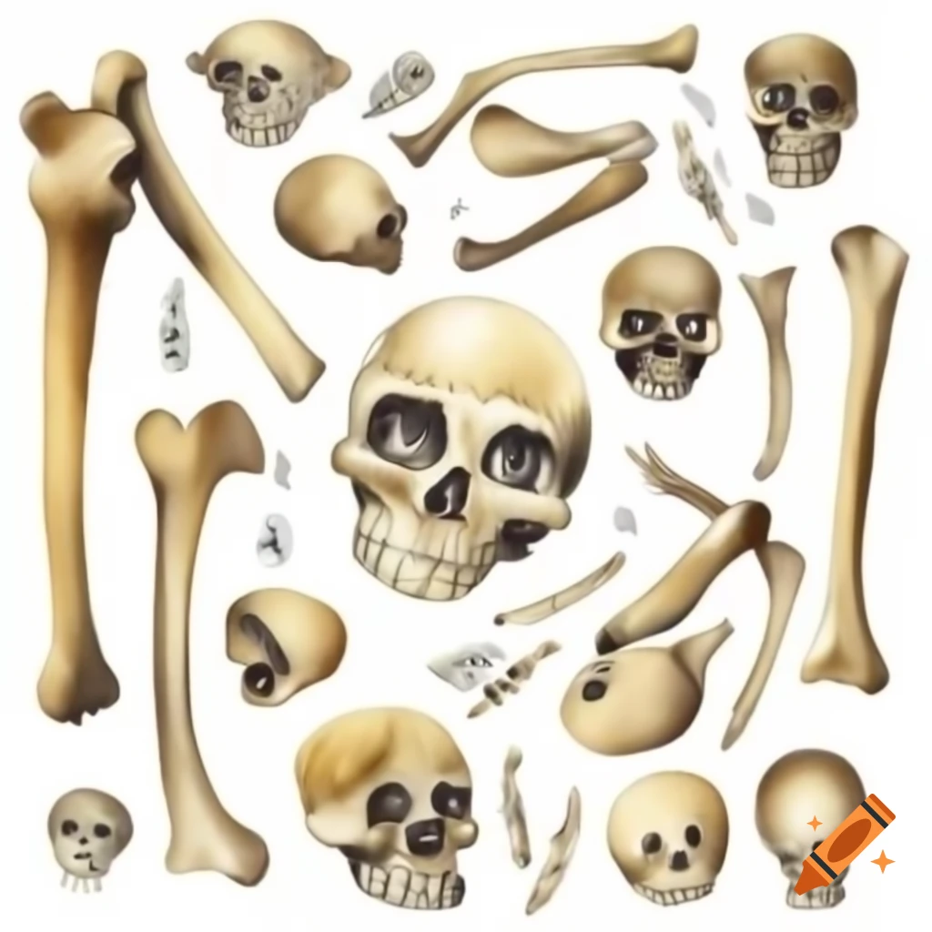 Creative skull and crossbones design with crutches on Craiyon