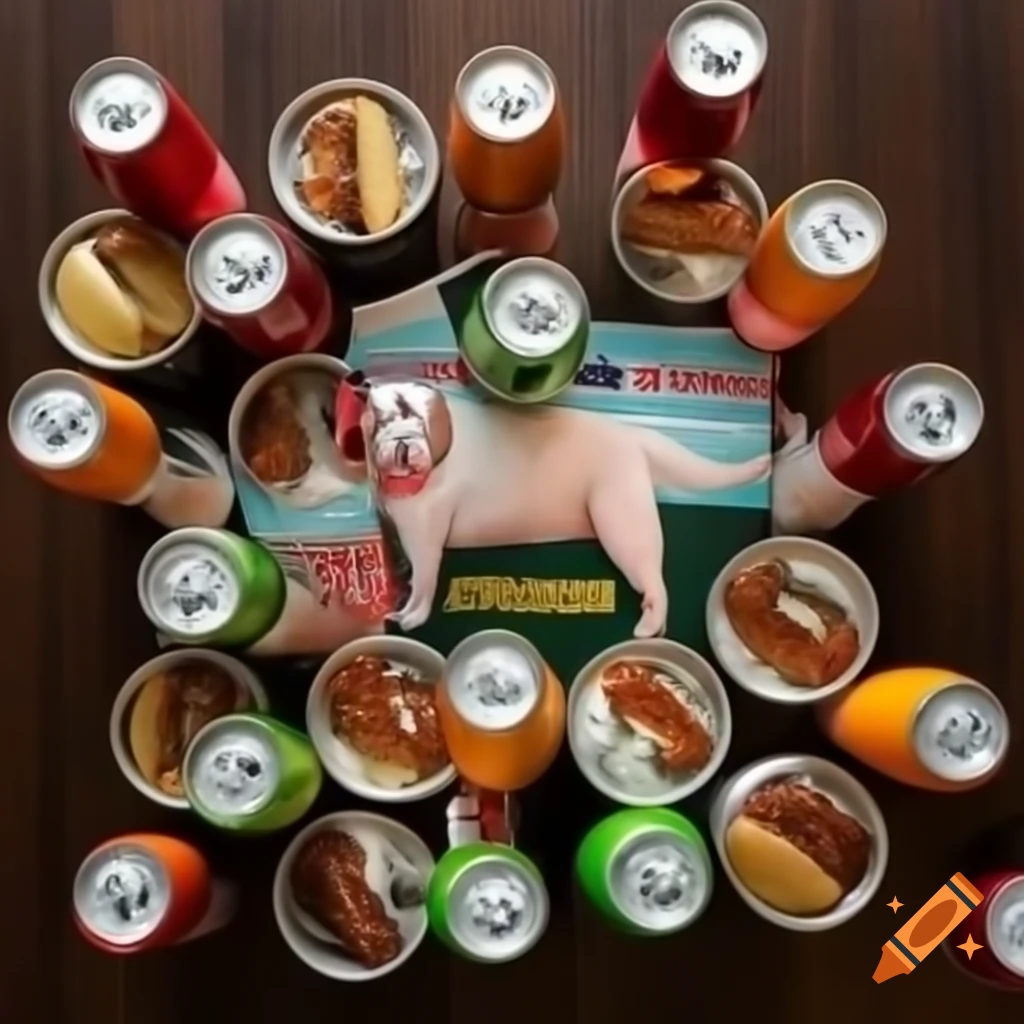 Magazine ad design showcasing cans of dog food with donald trump's ...