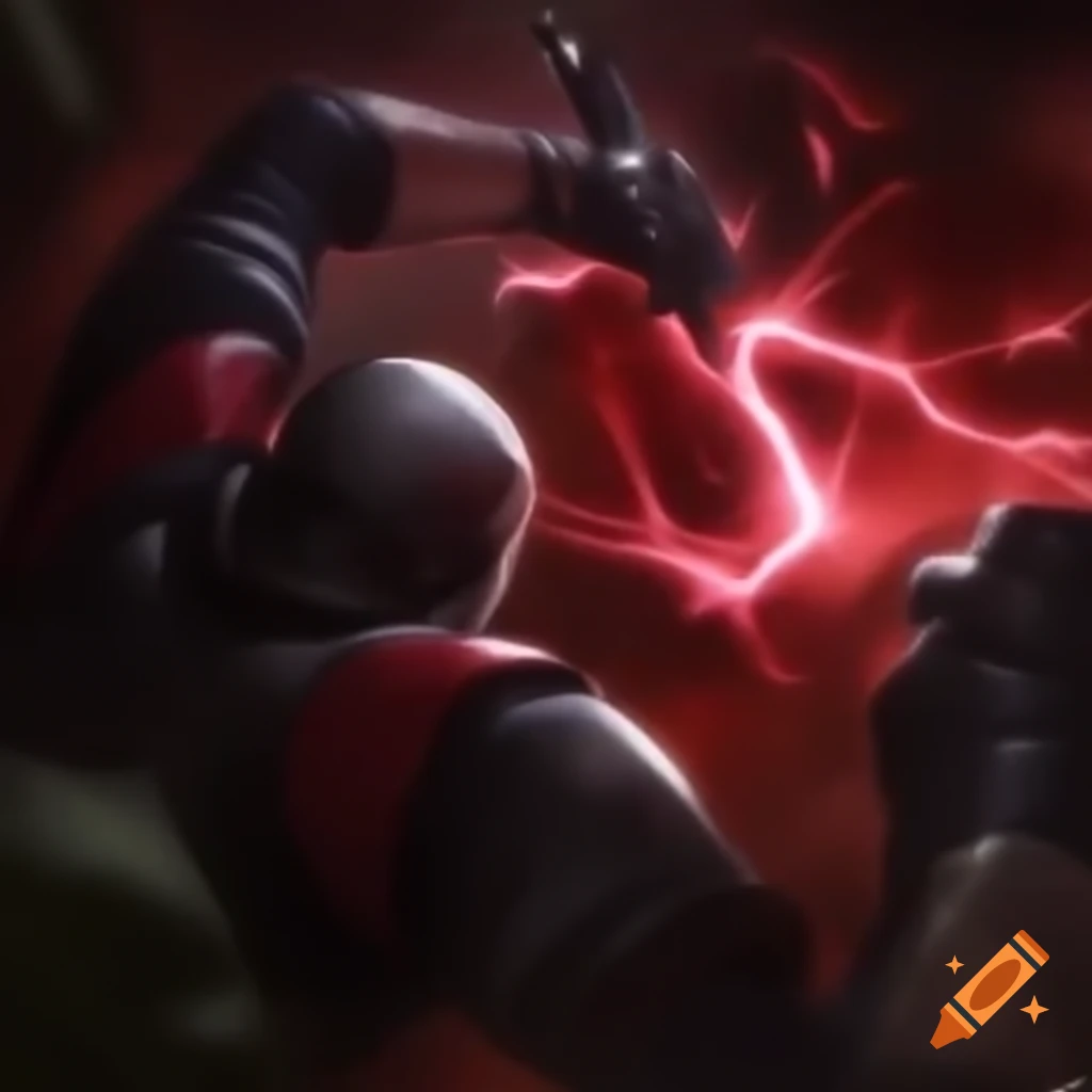 Two wizards in red and white battling with lightning weapons in a vivid ...