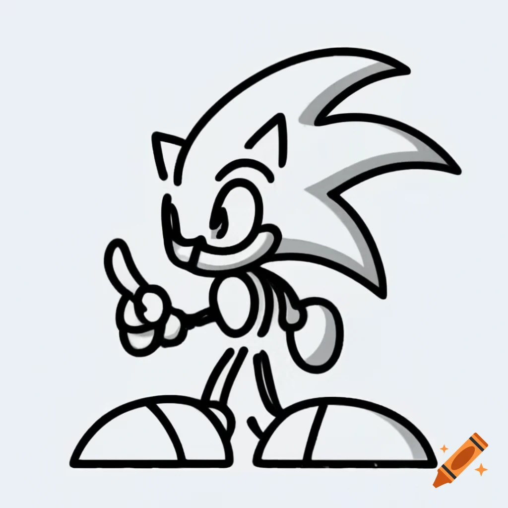 Metal sonic character illustration on Craiyon