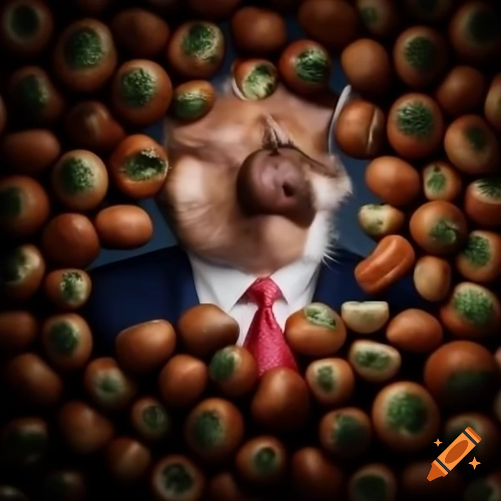 Elon Musk in pink onesie surrounded by babies in egg carton ...