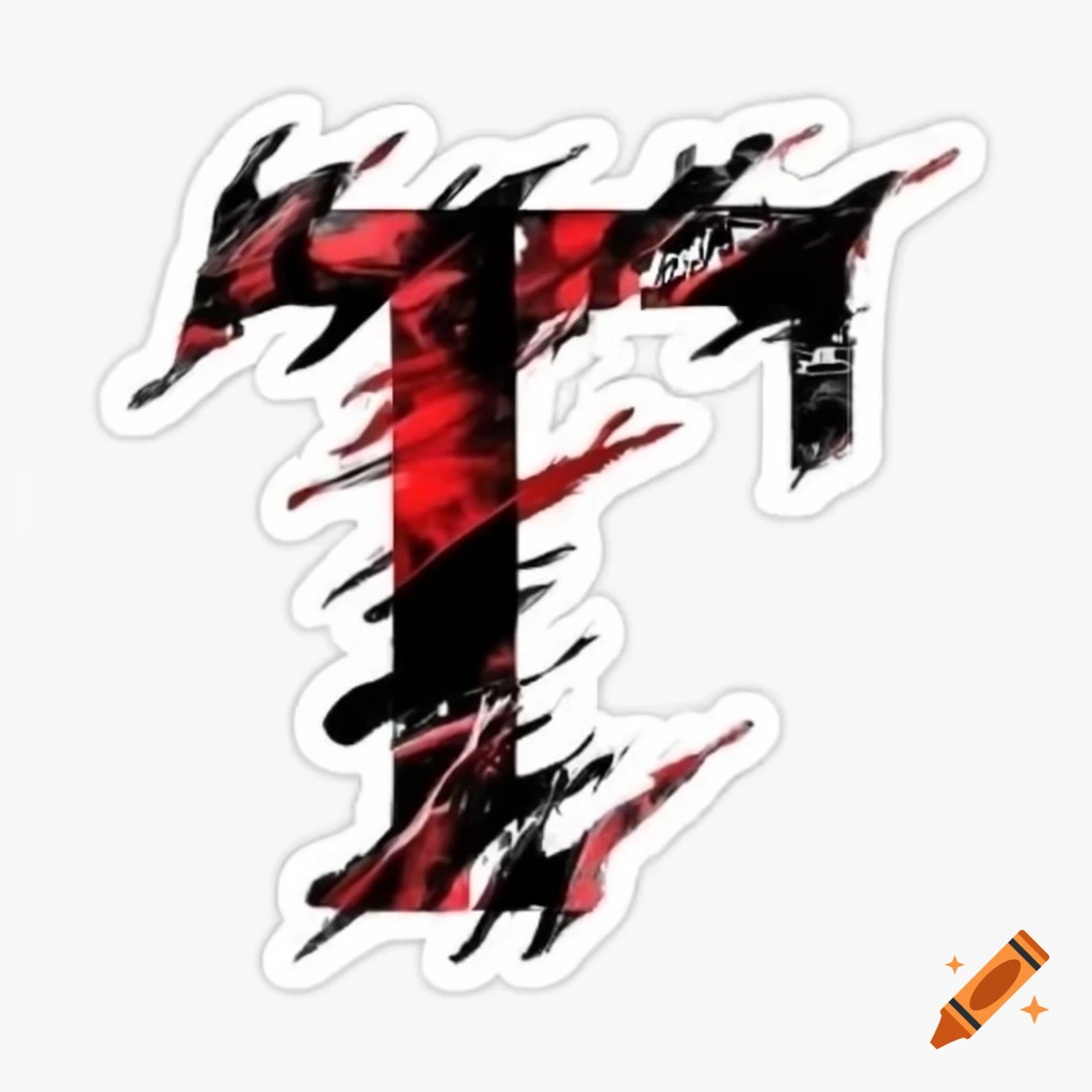 Bold, jagged typography in red and black evoking tension, minimalist ...
