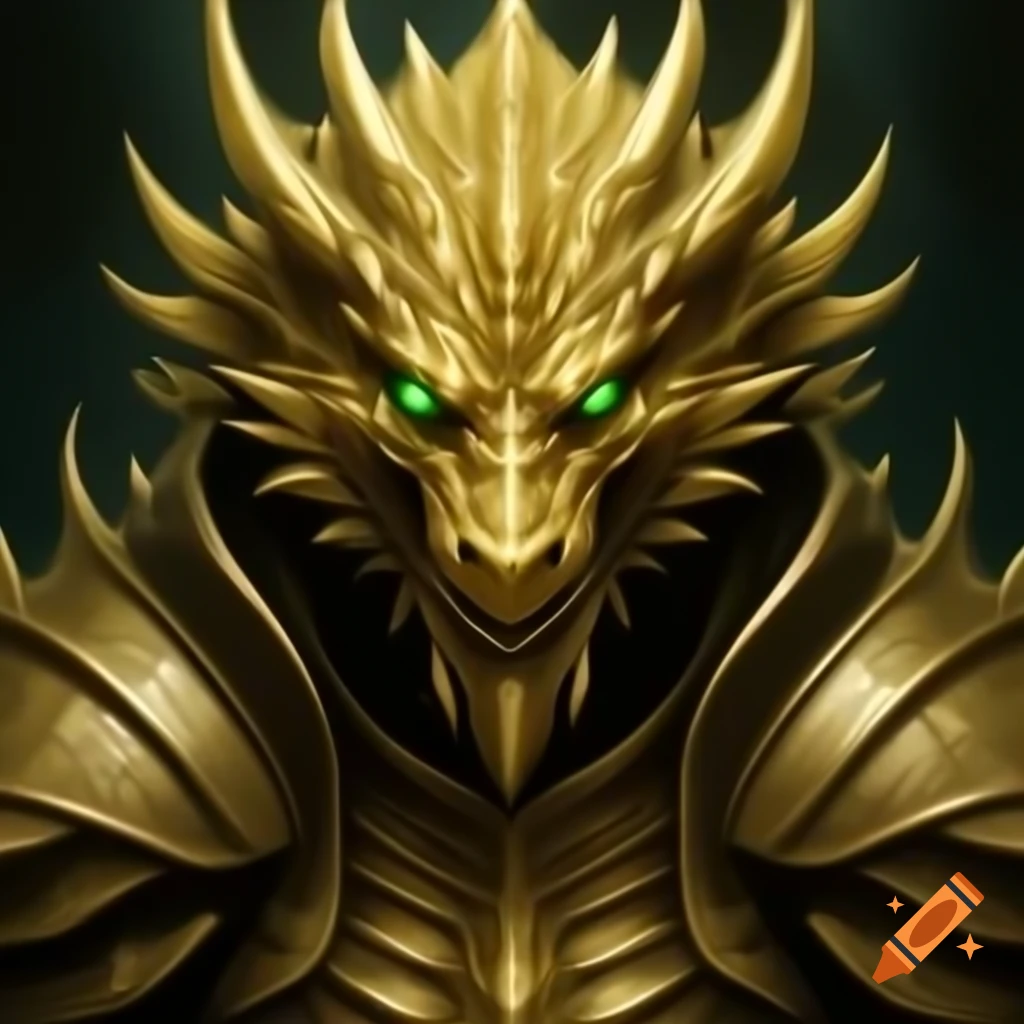 Dragonborn Paladin With Red Glowing Eyes In Black Scalemail Armor On Craiyon