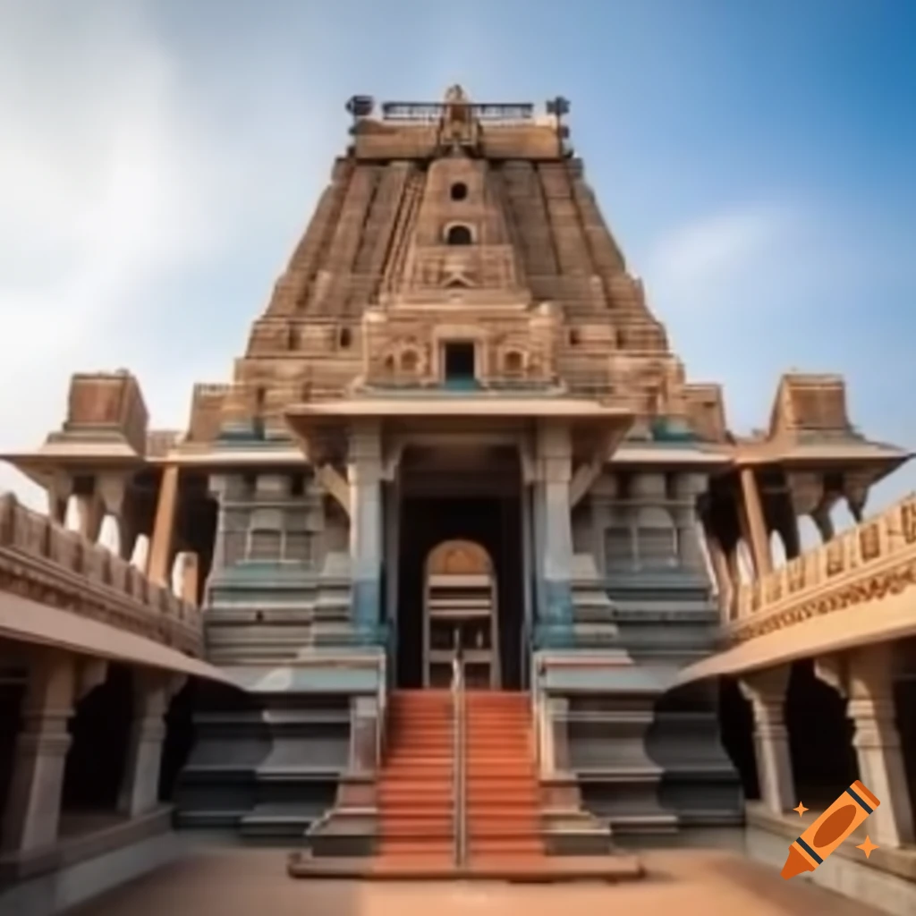 Modern building featuring traditional tamil temple aesthetics with ...