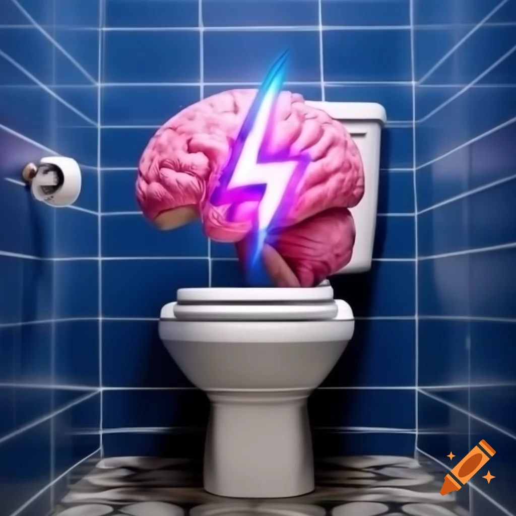 Pigeon on toilet with human legs in humorous setting on Craiyon