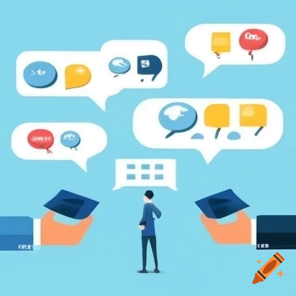 Multiple independent speech bubbles representing fragmented ...