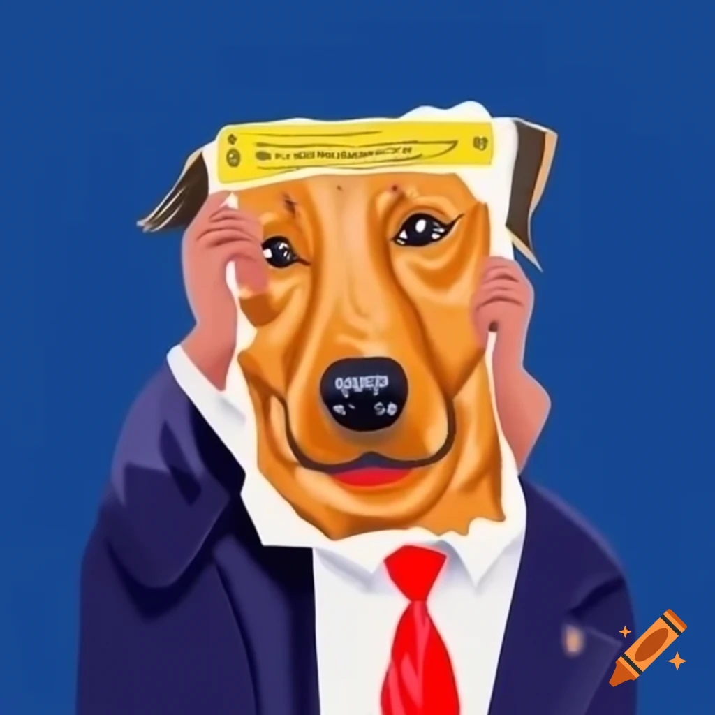 Dog Food Labels Featuring Caricature Of Donald Trump On Craiyon