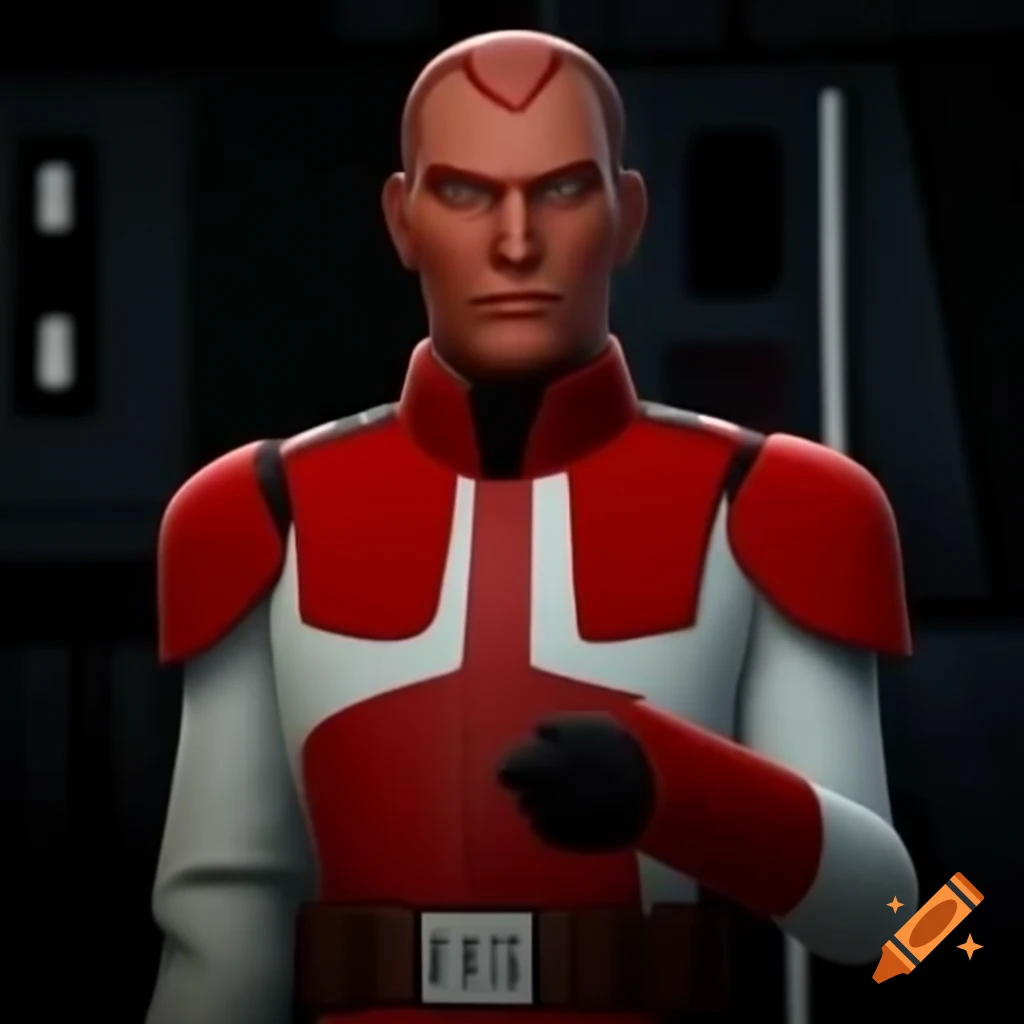 Red-and-white clad Emperor's Royal Guard from Star Wars on Craiyon