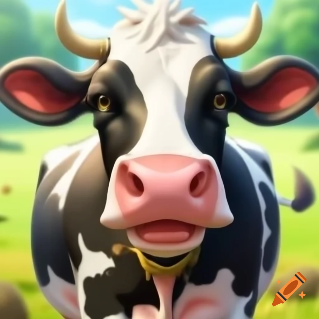 Anthropomorphic cow stepping on grapes for winemaking on Craiyon