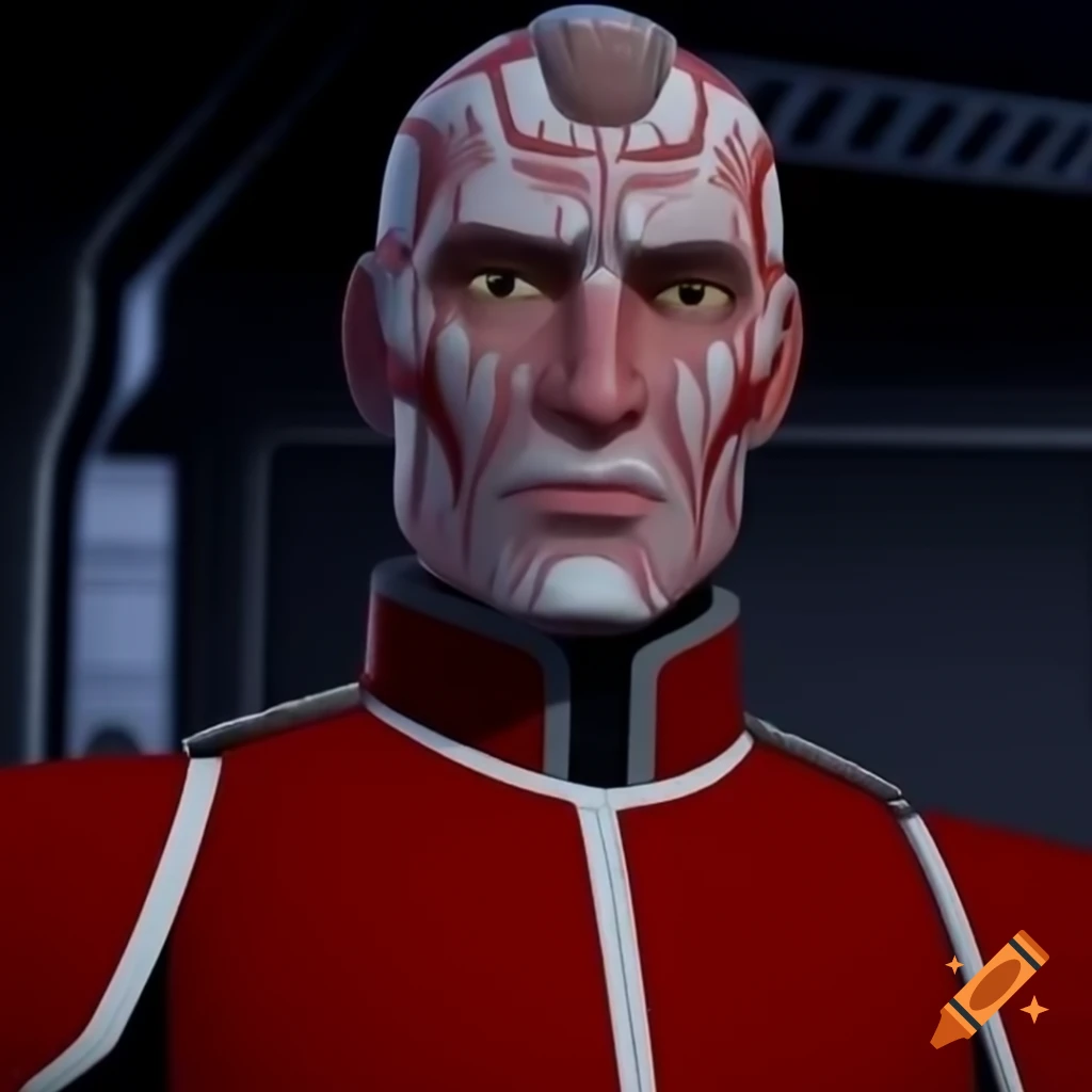 Red-and-white clad Emperor's Royal Guard from Star Wars on Craiyon