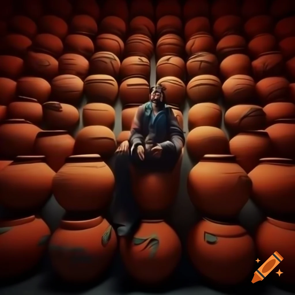 Celebrity in room filled with Fortnite big pots on Craiyon