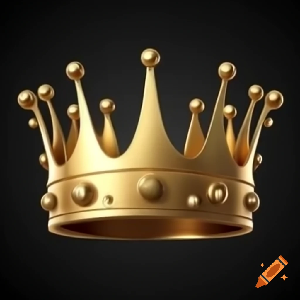 Realistic 3d rendering of a golden crown on Craiyon