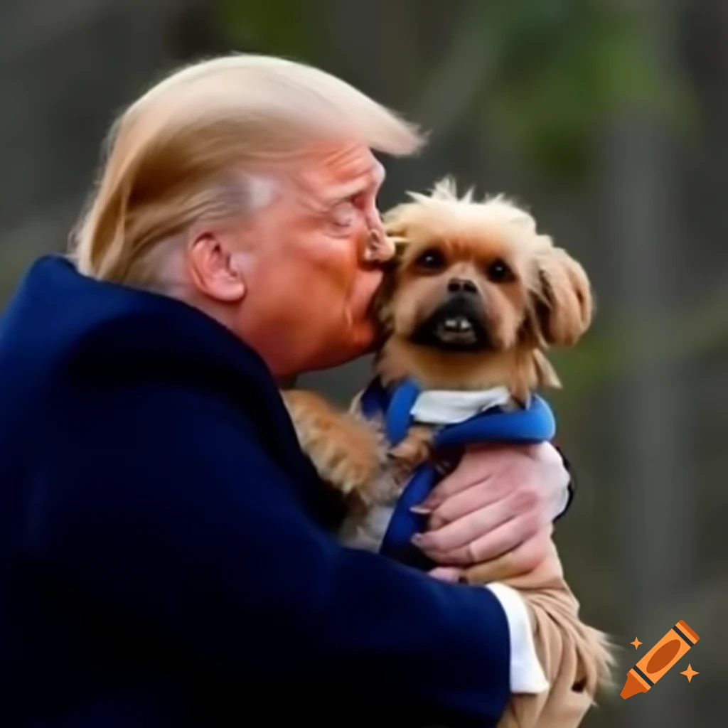 Donald Trump hugging various animals on Craiyon