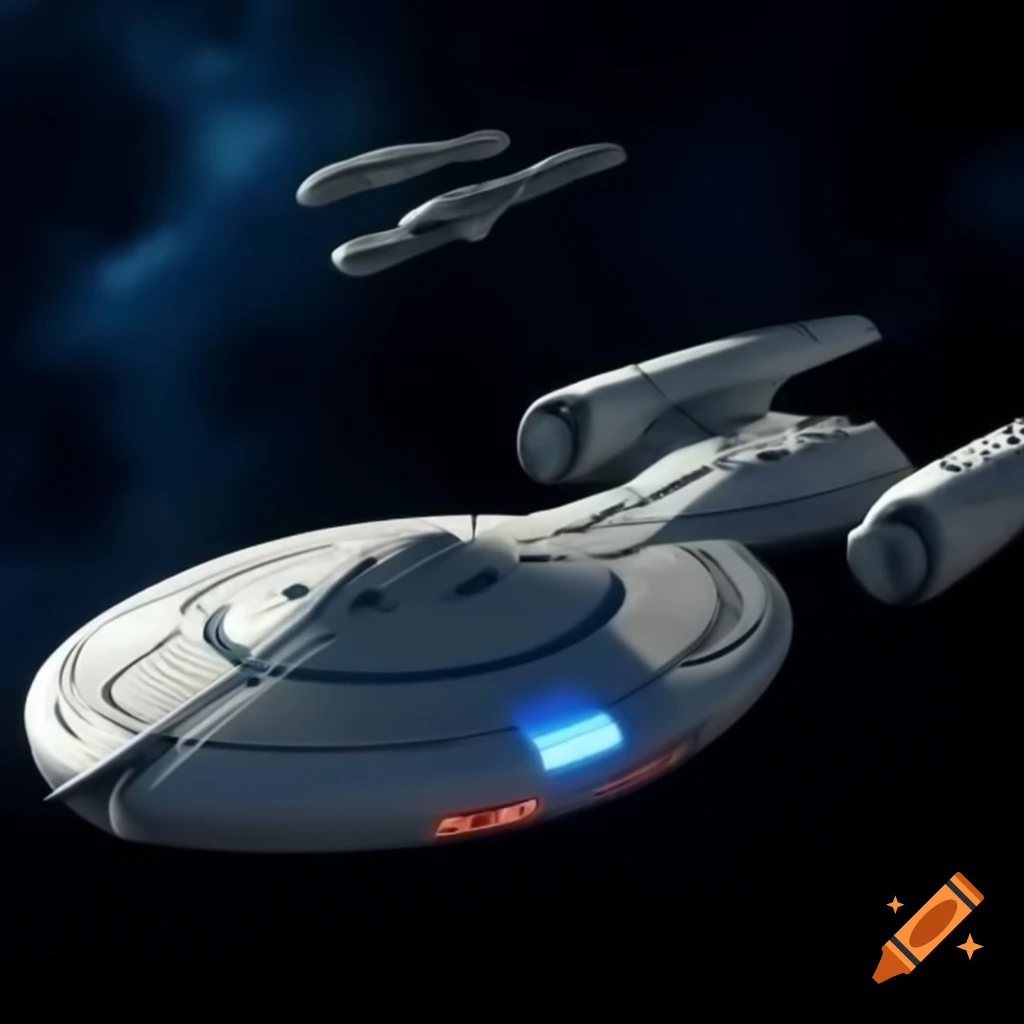 Elaborate starship design on Craiyon