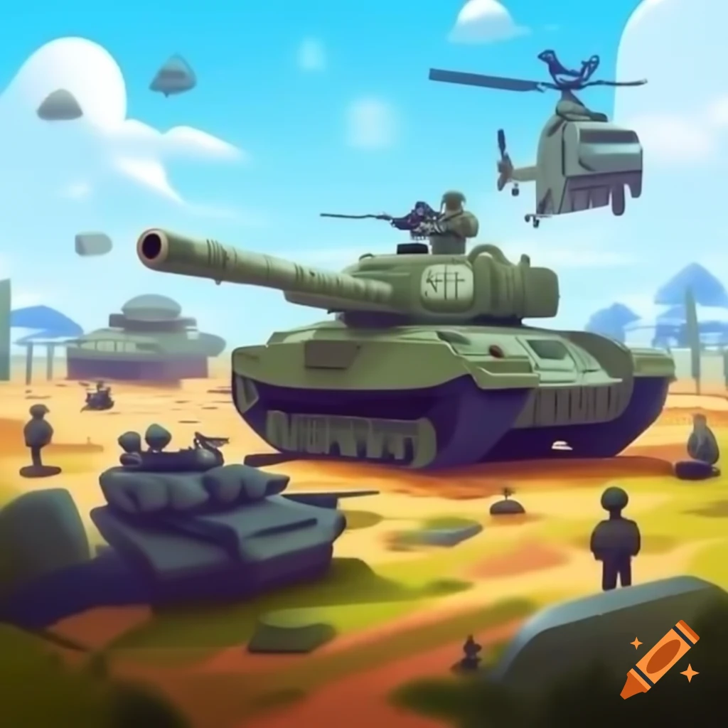 Military presence with tanks, soldiers, and helicopters symbolizing ...