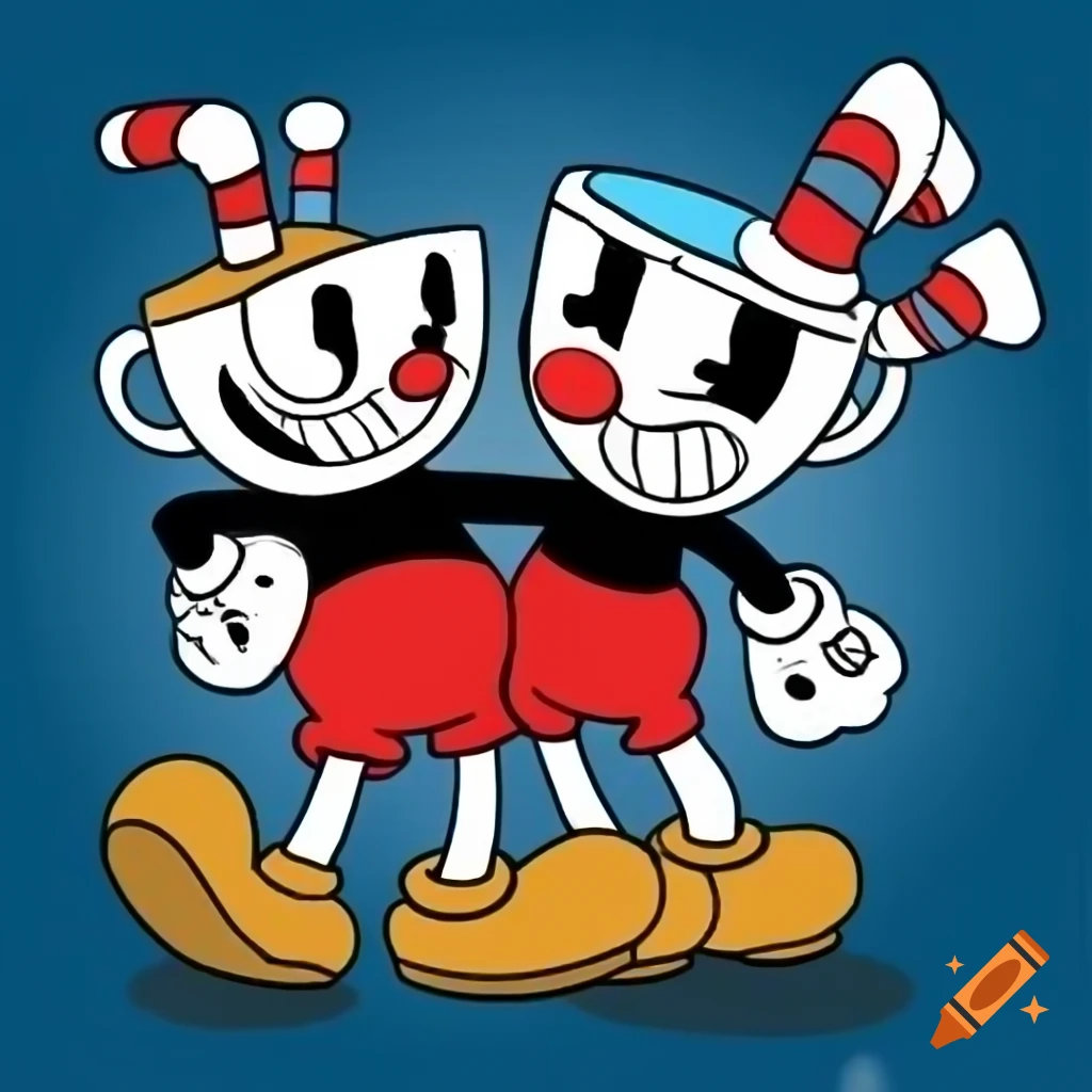 Cuphead character design with unique visual style on Craiyon